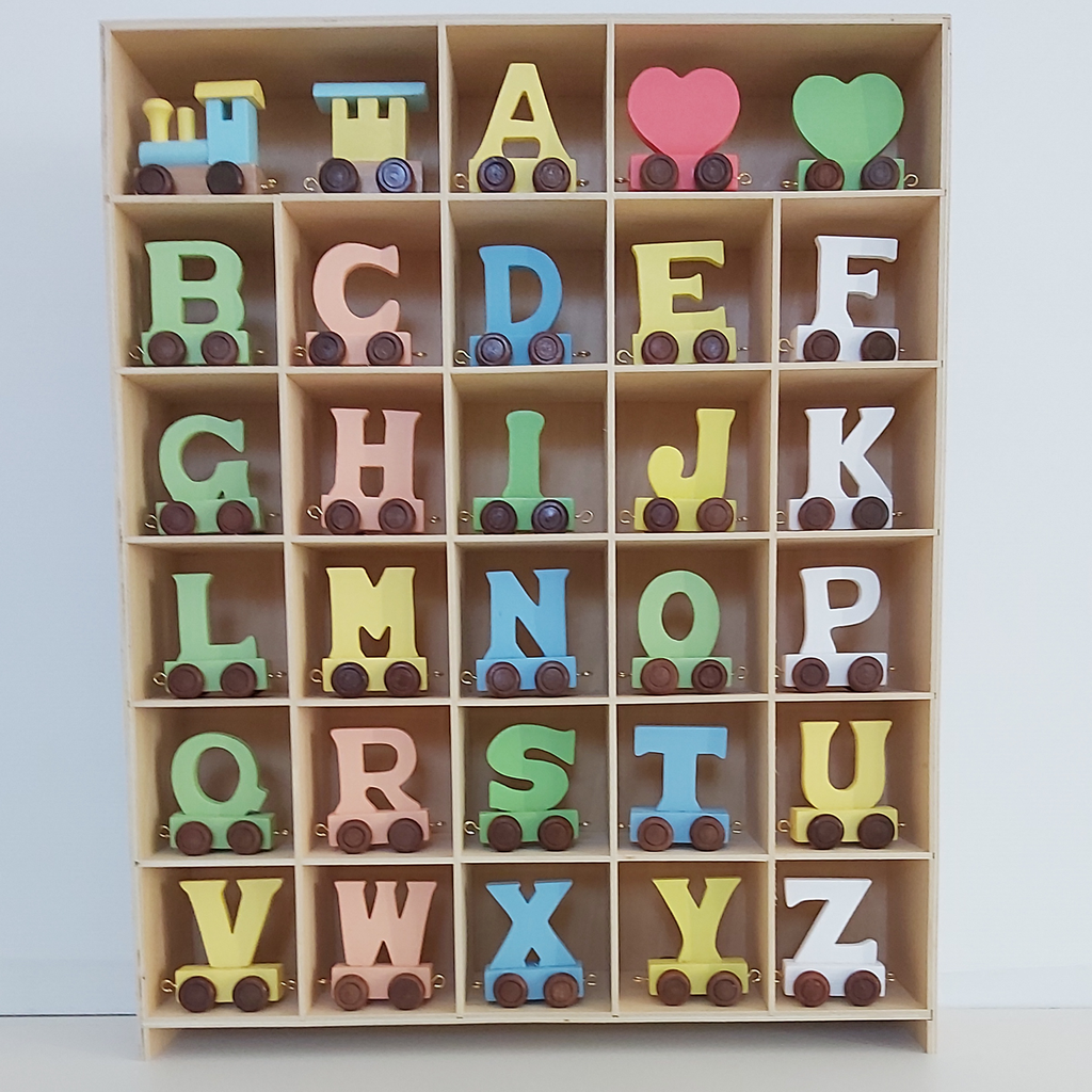 Coloured Personalised Wooden Name Train – CoolGuPPy
